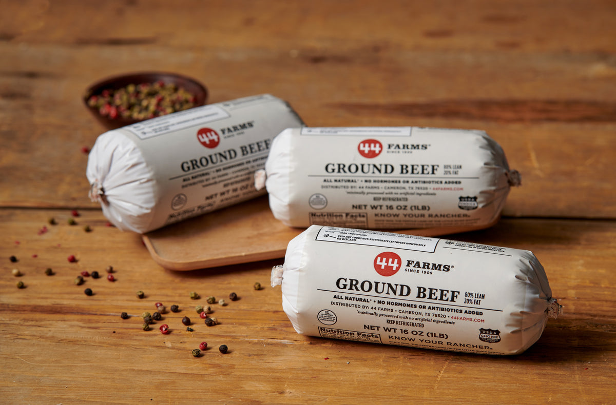 USDA Choice 80/20 Angus Ground Beef Online | 44 Farms