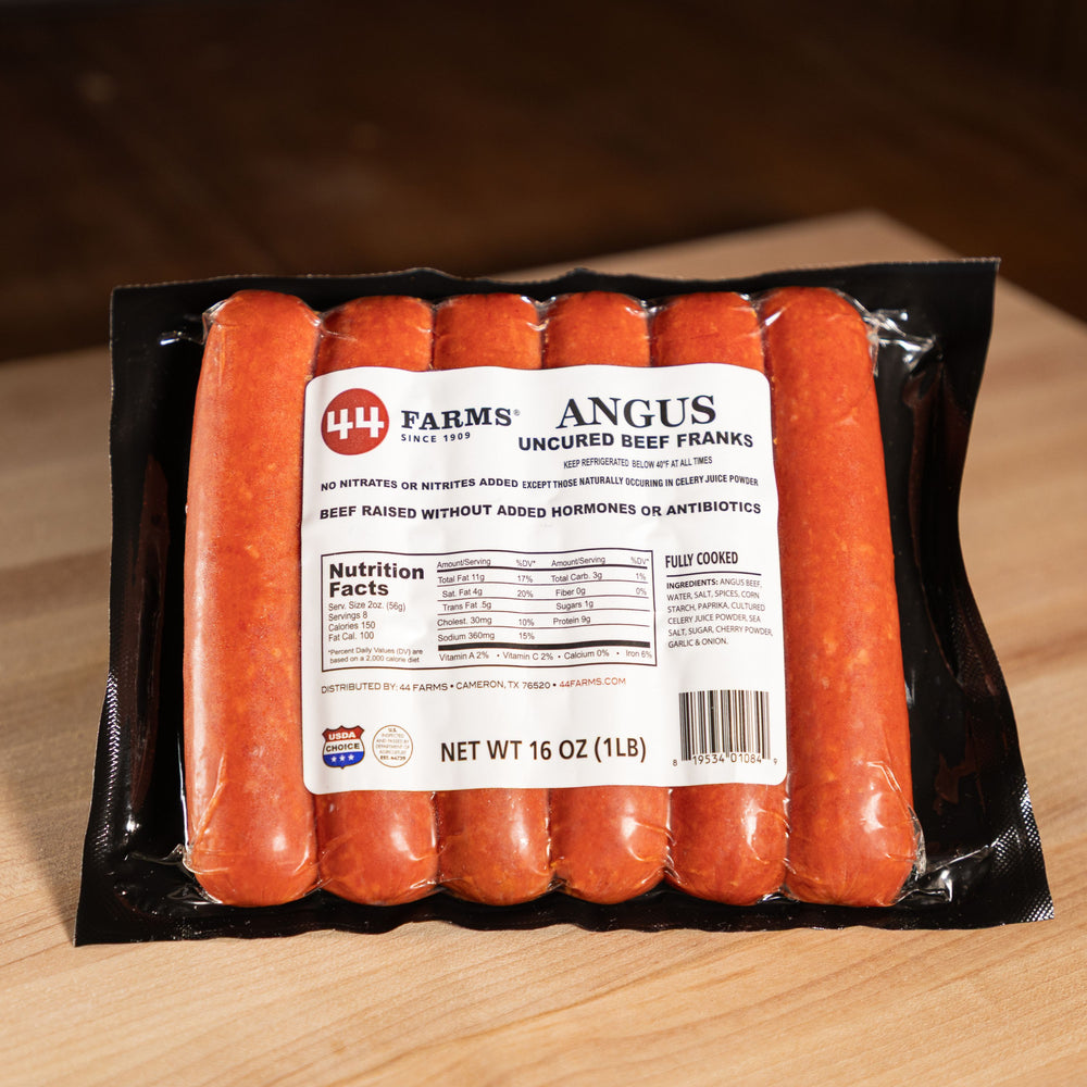 Buy USDA Choice Angus Beef Franks Online | 44 Farms
