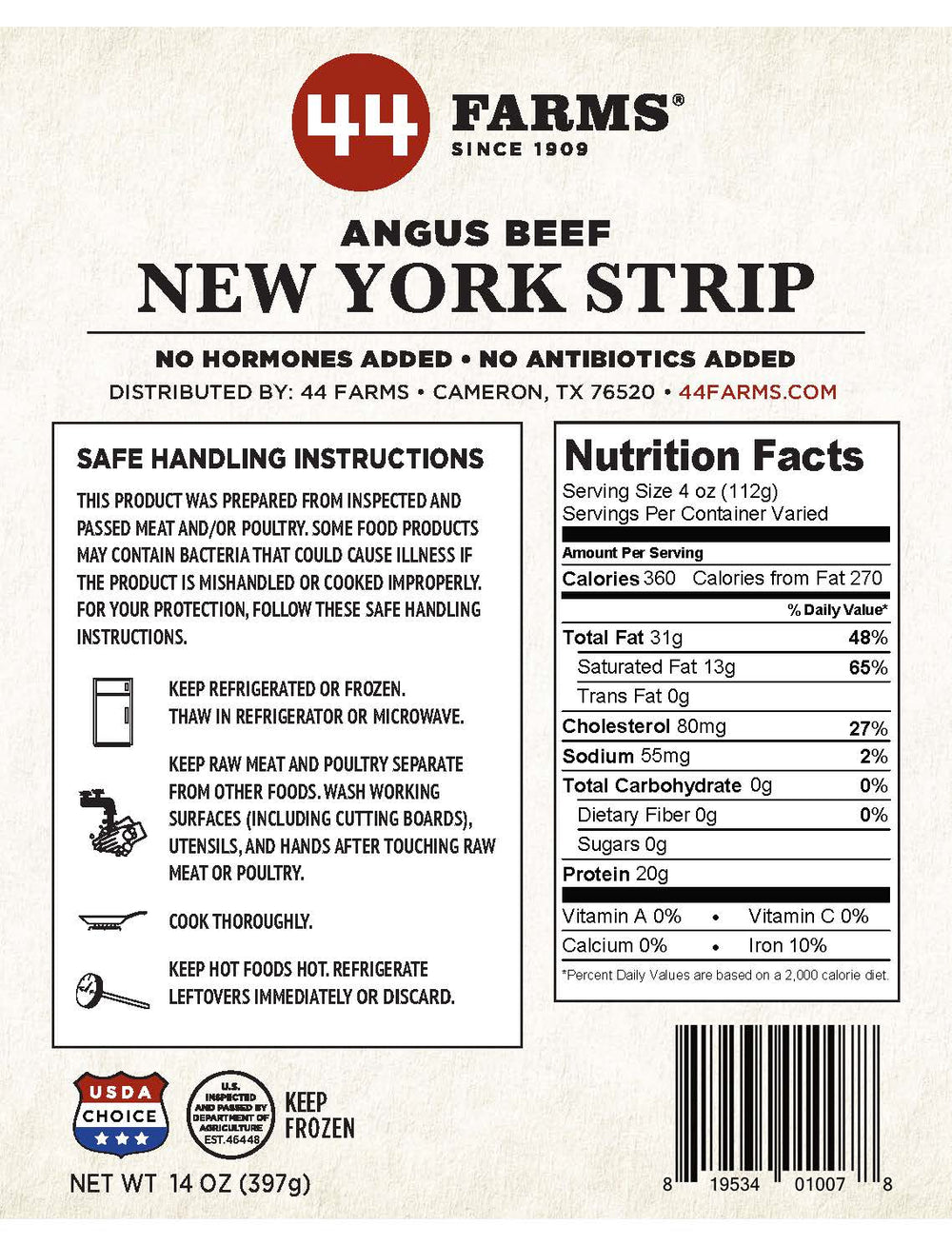 Order Family Steak Packs Online - USDA Choice Steak Packs | 44 Farms